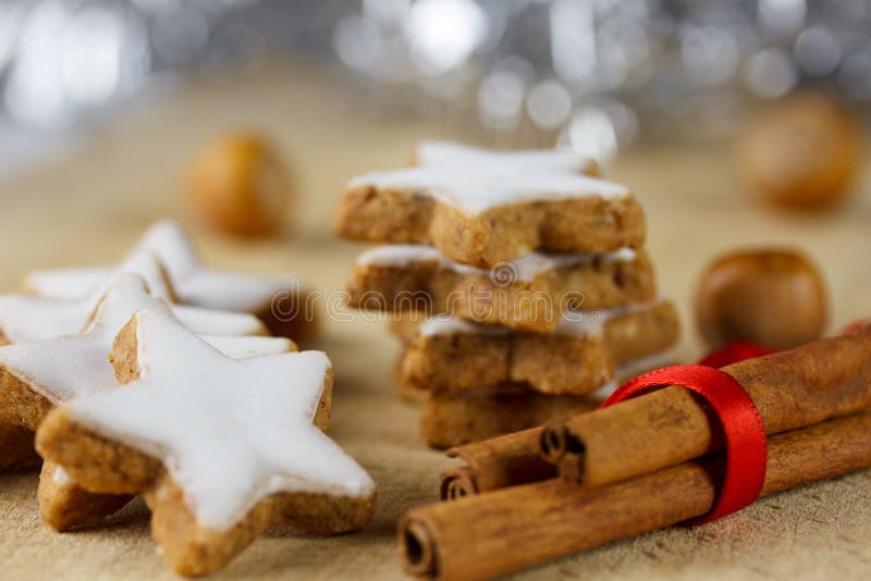 Cinnamon stars stock photo. Image of anise, celebration - 55322170