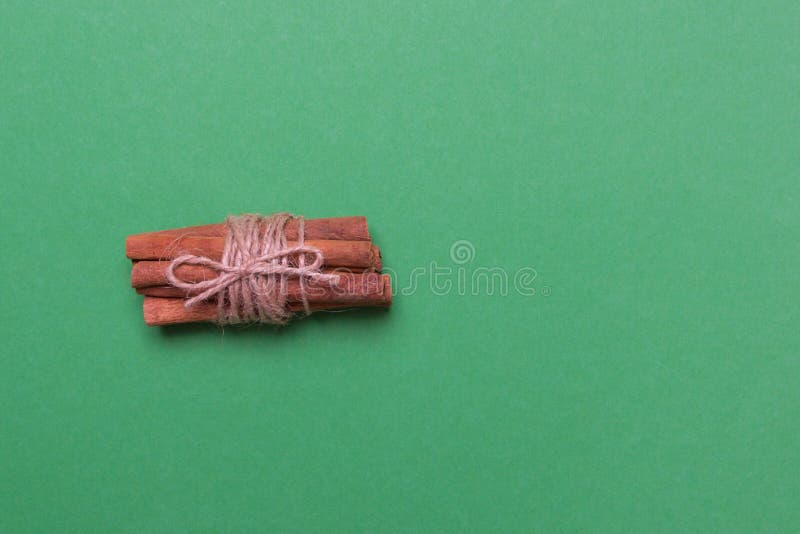 Cinnamon Sticks on Black Colored Paper Background with Copy Space, Top ...