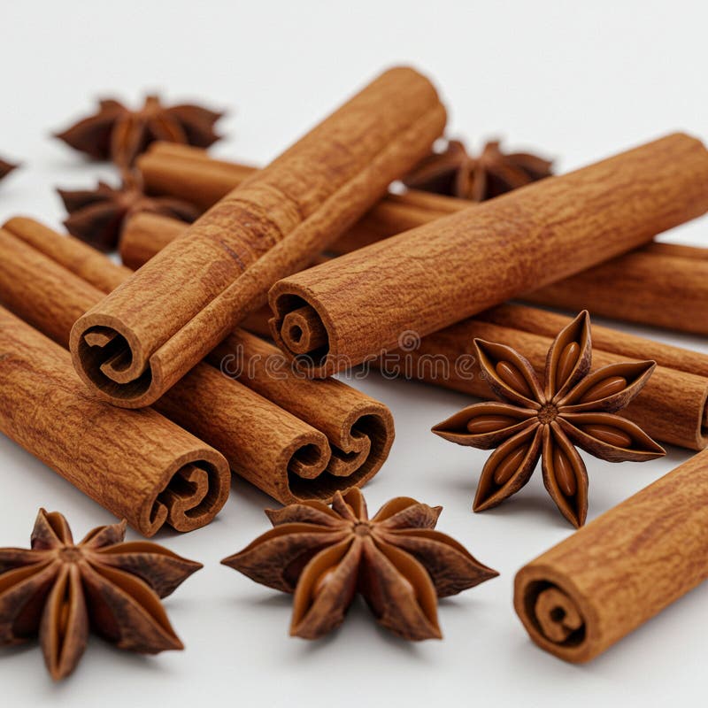 Cinnamon Sticks, Characterized by Their Cylindrical Shape and Textured ...