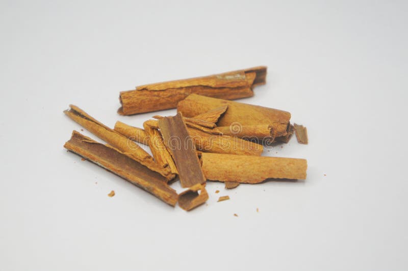Cinnamon Sticks Fall on White Background, Cut. Stock Image - Image of ...