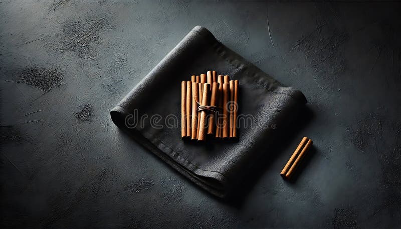 Cinnamon Sticks on Folded Fabric: Rustic and Aromatic Still Life Stock ...