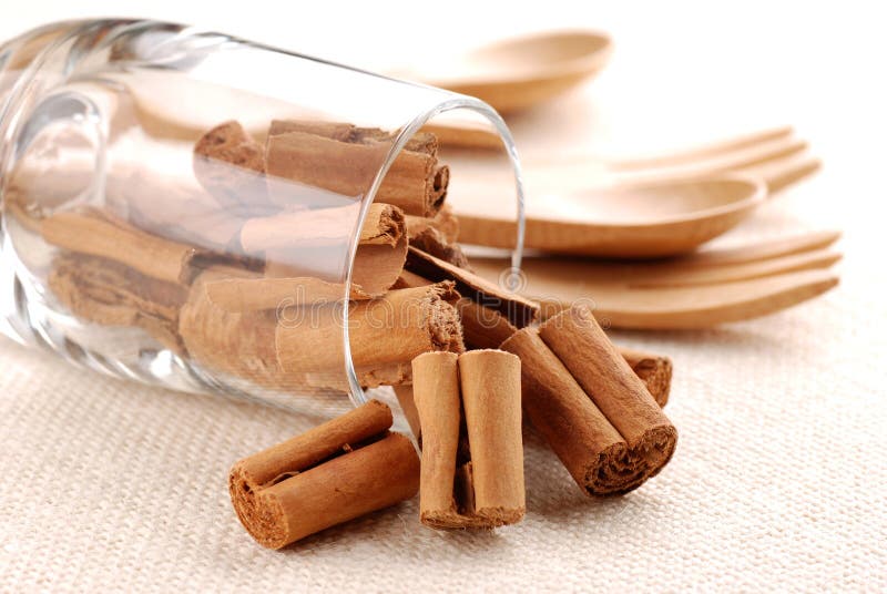 Cinnamon Sticks in a Glass Beaker Stock Photo - Image of aroma, close ...