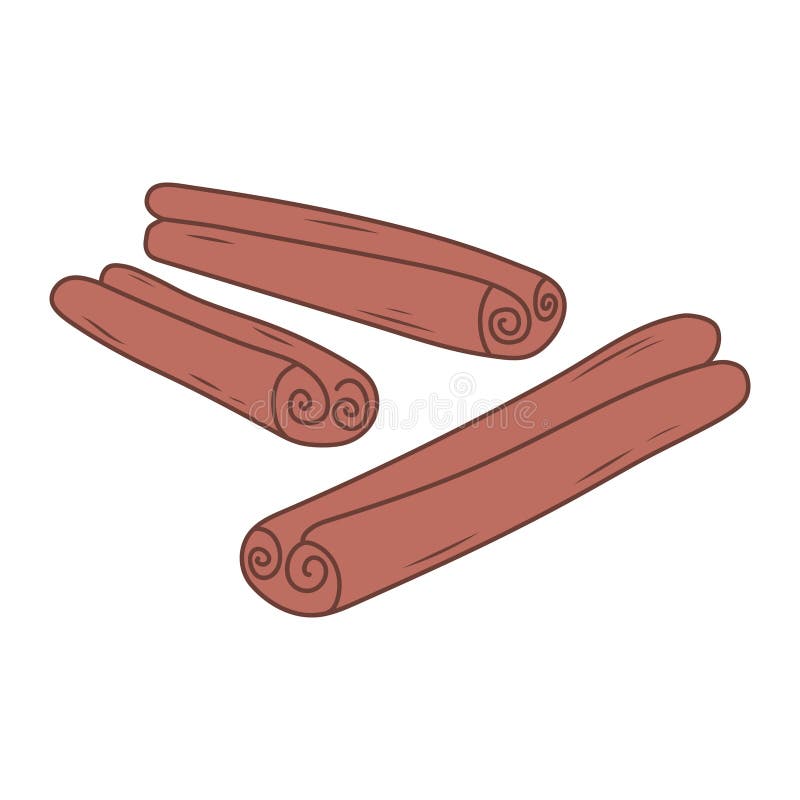 Cinnamon Sticks. Hand Drawn Illustration in Doodle Style Stock Vector ...