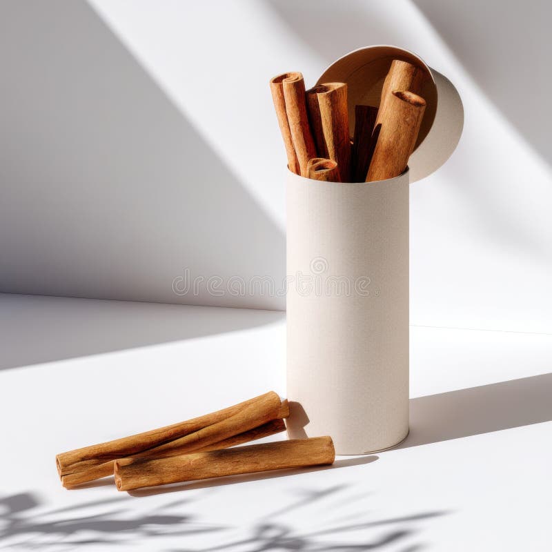 Cinnamon Sticks in Minimalist Setting Stock Illustration - Illustration ...