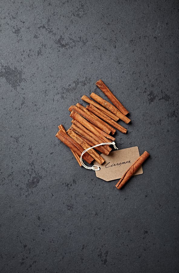 Cinnamon Sticks with a Paper Label Stock Image - Image of holidays ...