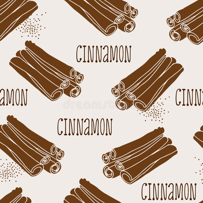 Cinnamon sticks pattern stock vector. Illustration of gourmet - 50509933