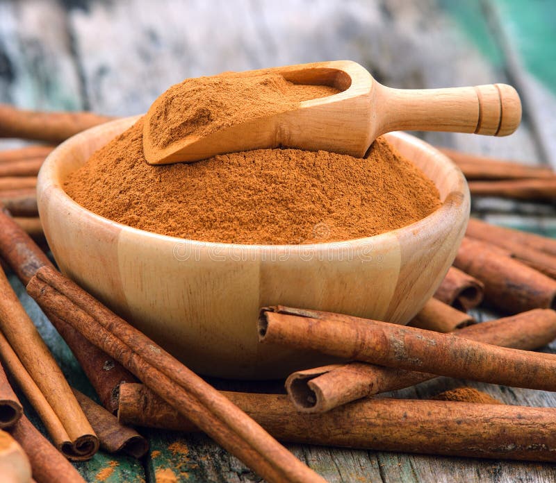 Cinnamon Sticks and Powder Cinnamon Stock Photo - Image of spice, spicy ...