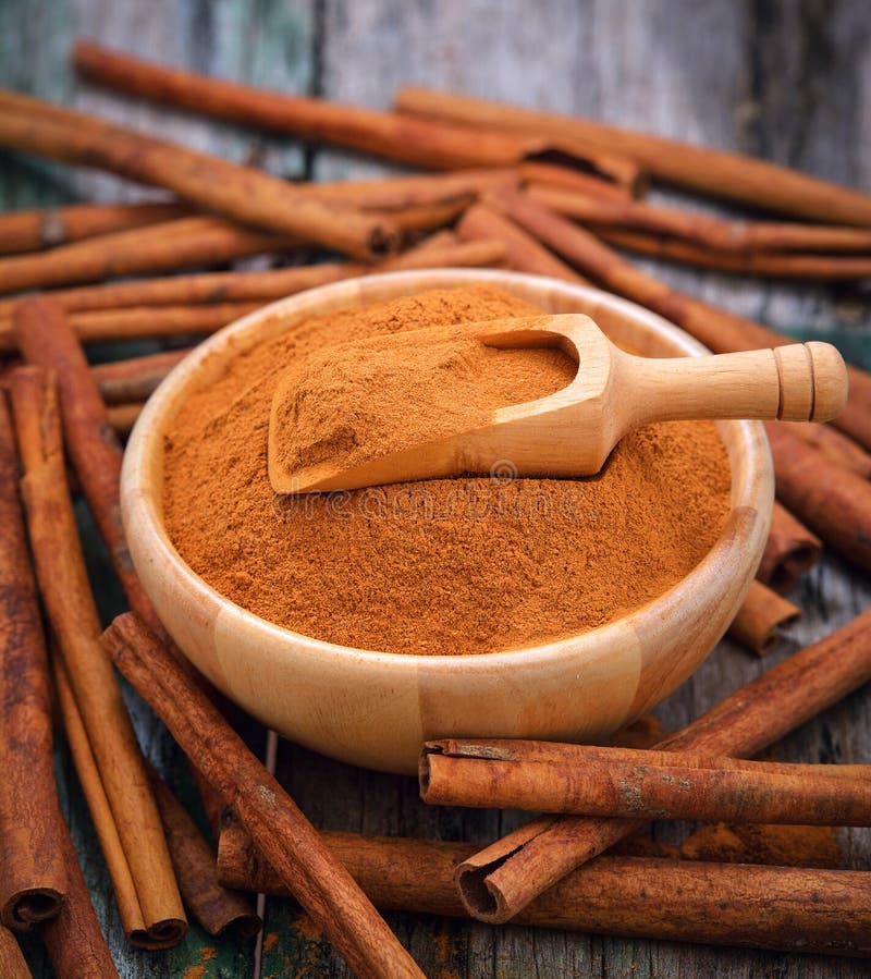 Cinnamon Sticks and Powder Cinnamon Stock Photo - Image of aroma, stick ...