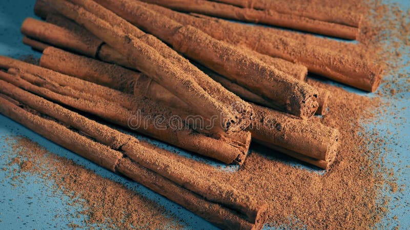 Cinnamon Sticks with Powder Pouring Stock Video - Video of stick ...