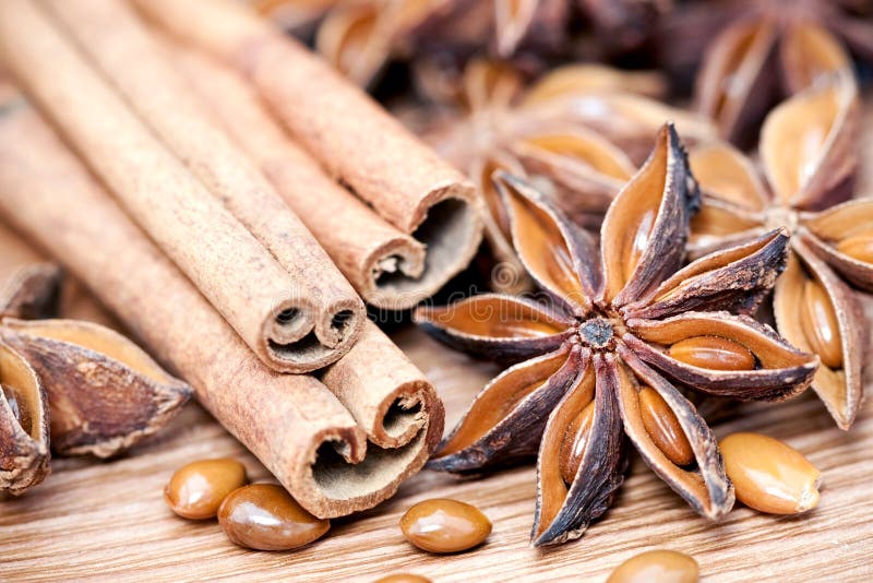 Cinnamon Sticks and Star Anise Stock Photo - Image of spice, dried ...