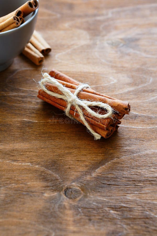 Cinnamon Sticks Tied with Rope Stock Image - Image of sticks, food ...