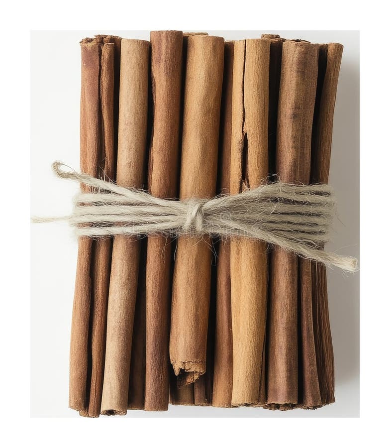 Cinnamon Sticks Tied with String, Aromatic Spice Bundle. Culinary Herb ...