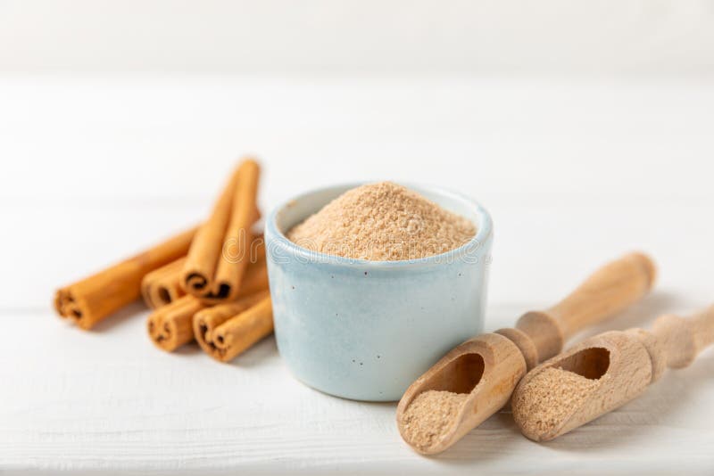 Cinnamon Sugar on Background. Stock Photo - Image of black, dish: 315090048