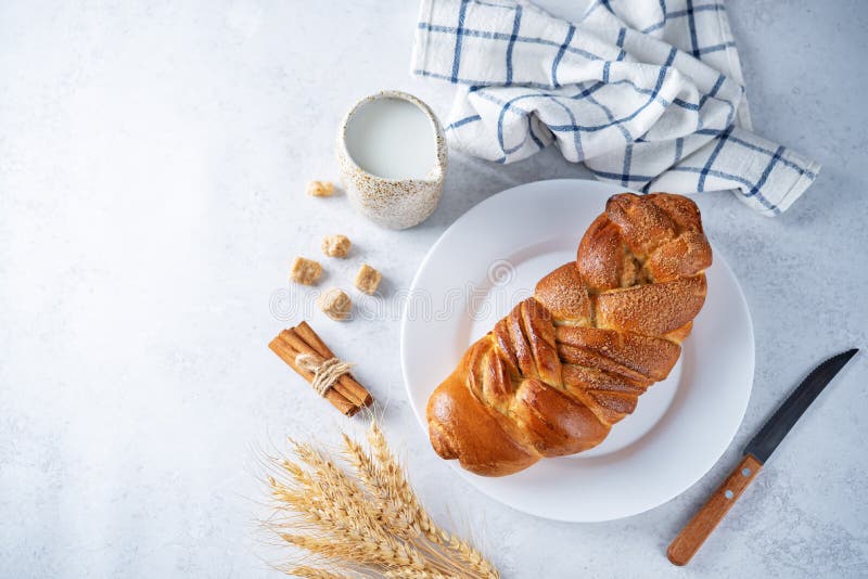 Cinnamon Sweet Braid Bread with Sugar Sprinkles Stock Photo - Image of ...