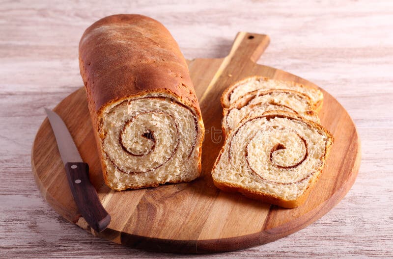 Cinnamon Swirl Bread, Sliced Stock Image - Image of swirl, food: 255744433