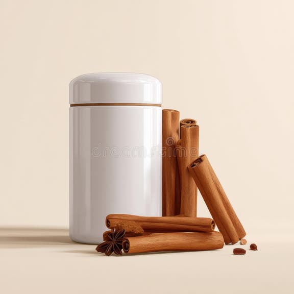Cinnamon & White Container Stock Illustration - Illustration of ...