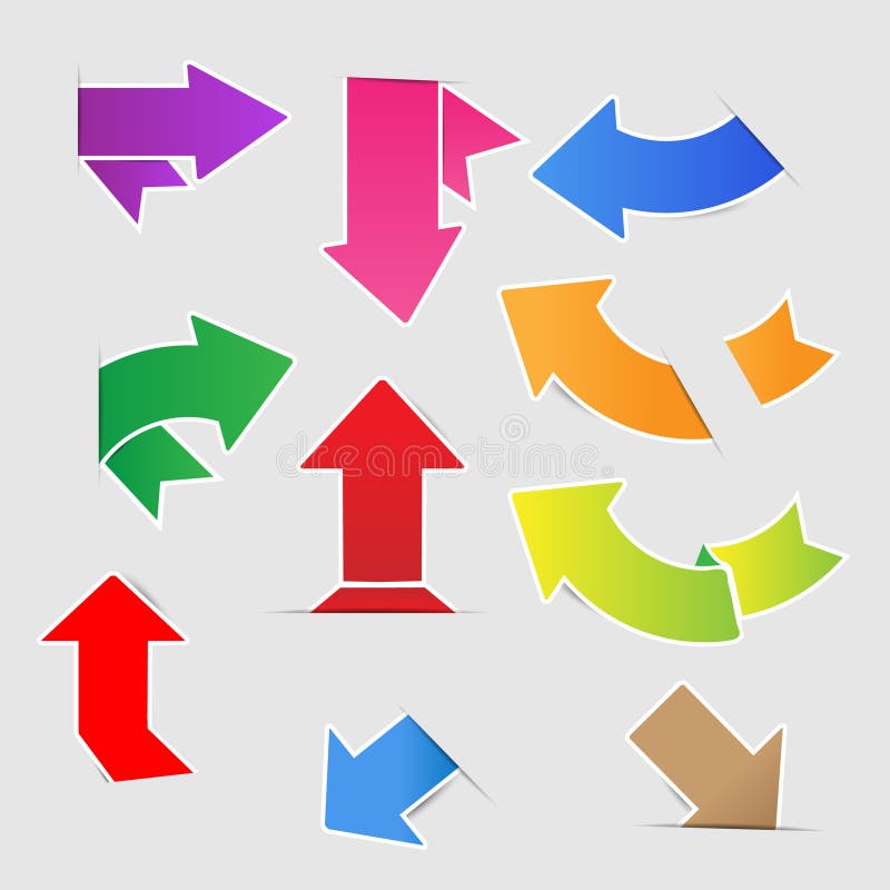 Cinta Adhesiva De Flecha Con Sombra Stock de ilustración - Ilustración ...