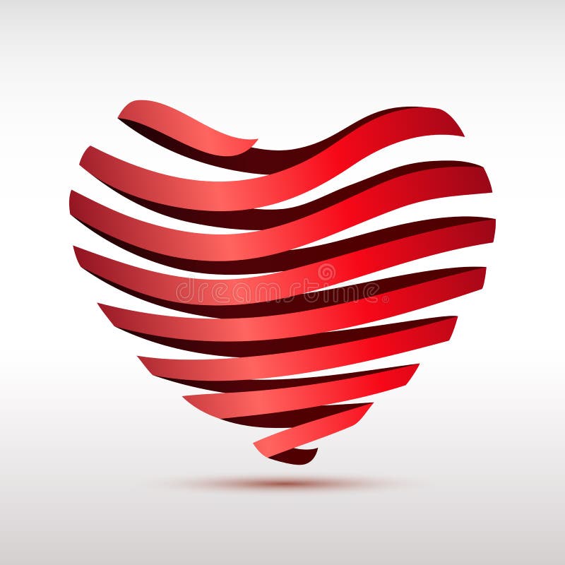 Cinta del corazón ilustración del vector. Ilustración de extracto ...
