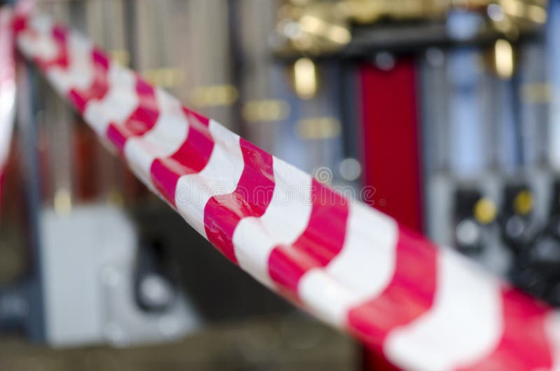 Cinta blanca roja foto de archivo. Imagen de blanco, seguridad - 10554018