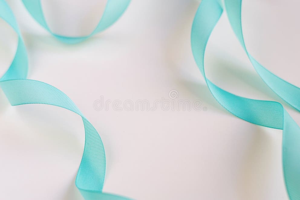 Cinta Rizada De La Turquesa Cinta Del Representante Imagen de archivo ...