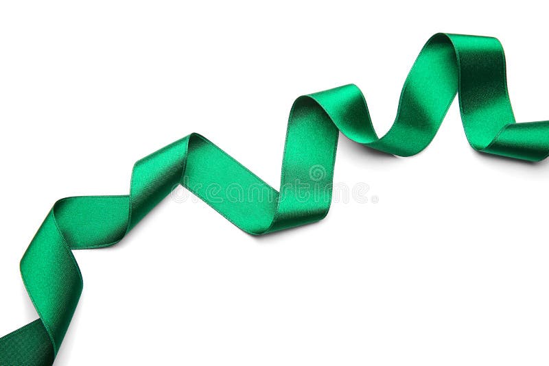 Cinta Verde En El Fondo Blanco Imagen de archivo - Imagen de detalle ...