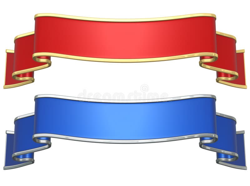 Cintas rojas y azules stock de ilustración. Ilustración de etiqueta ...