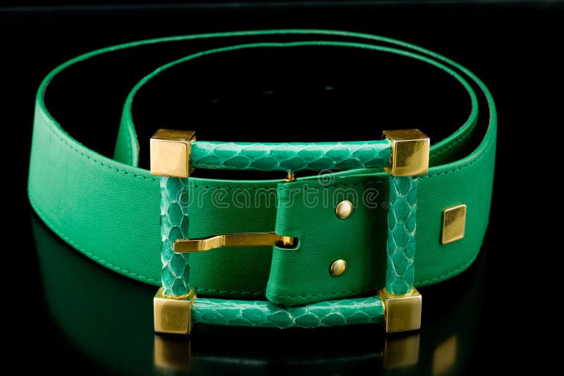 Cinto verde foto de stock. Imagem de ninguém, correia - 5400952
