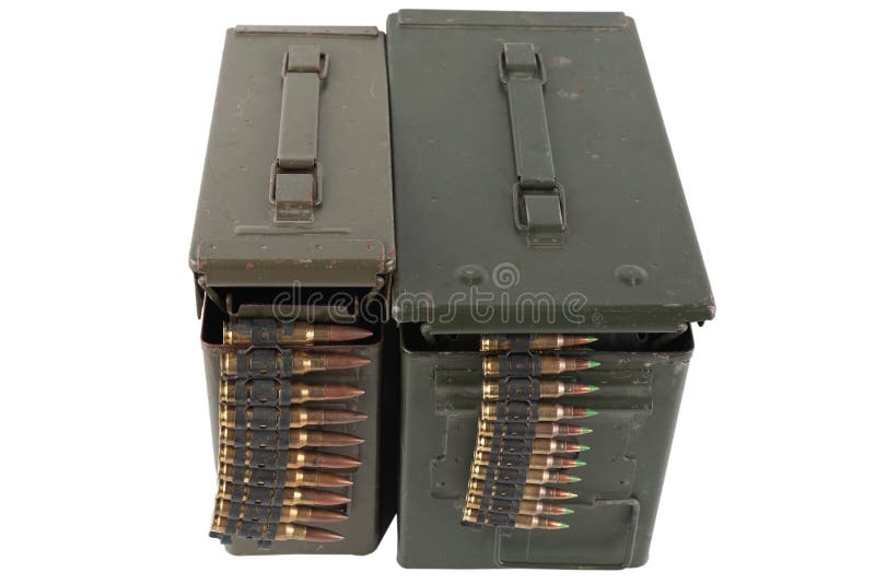 Cinturón De Municiones Con Cartuchos En Cajas De Municiones Foto de ...