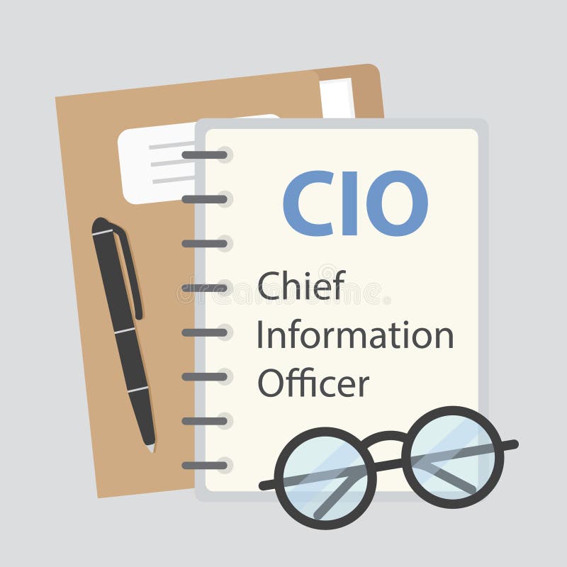 CIO Chief Information Officer Written in Notebook Stock Vector ...