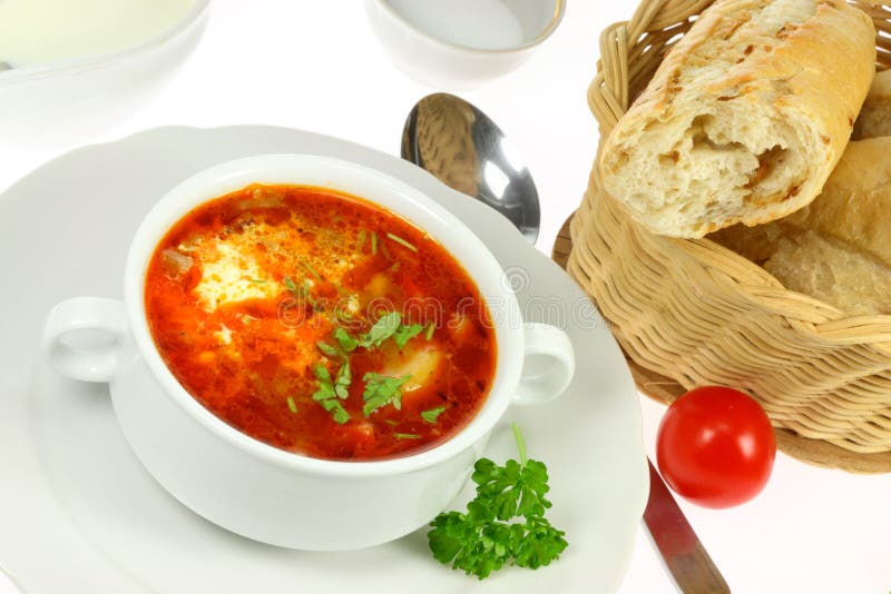 Borsch rumeno fotografia stock. Immagine di borscht, pasto - 15567328