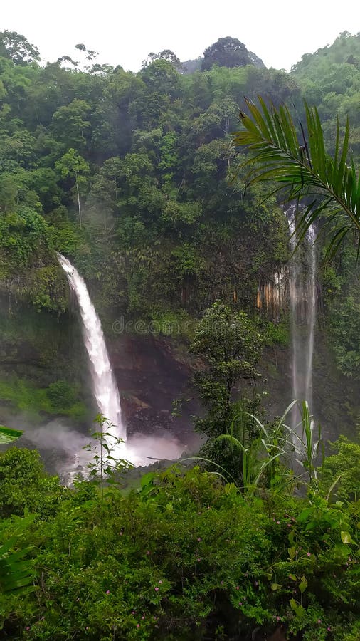Ciparay Waterfall in Tasikmalaya Regency, West Java, Indonesia Stock ...