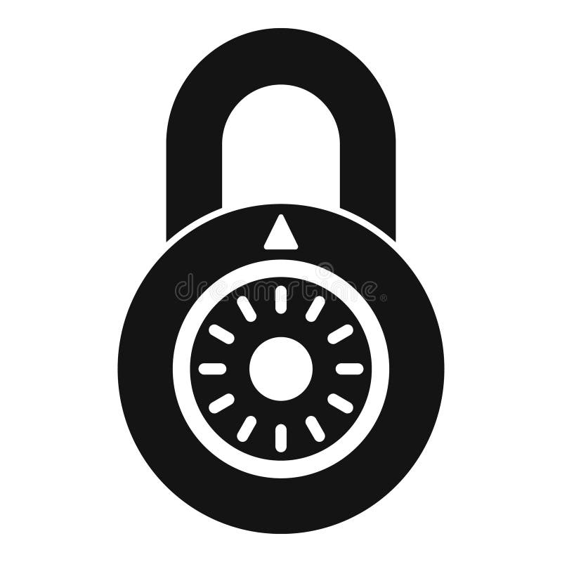 Cipher Padlock Icon Simple Vector. Security Code Stock Vector ...