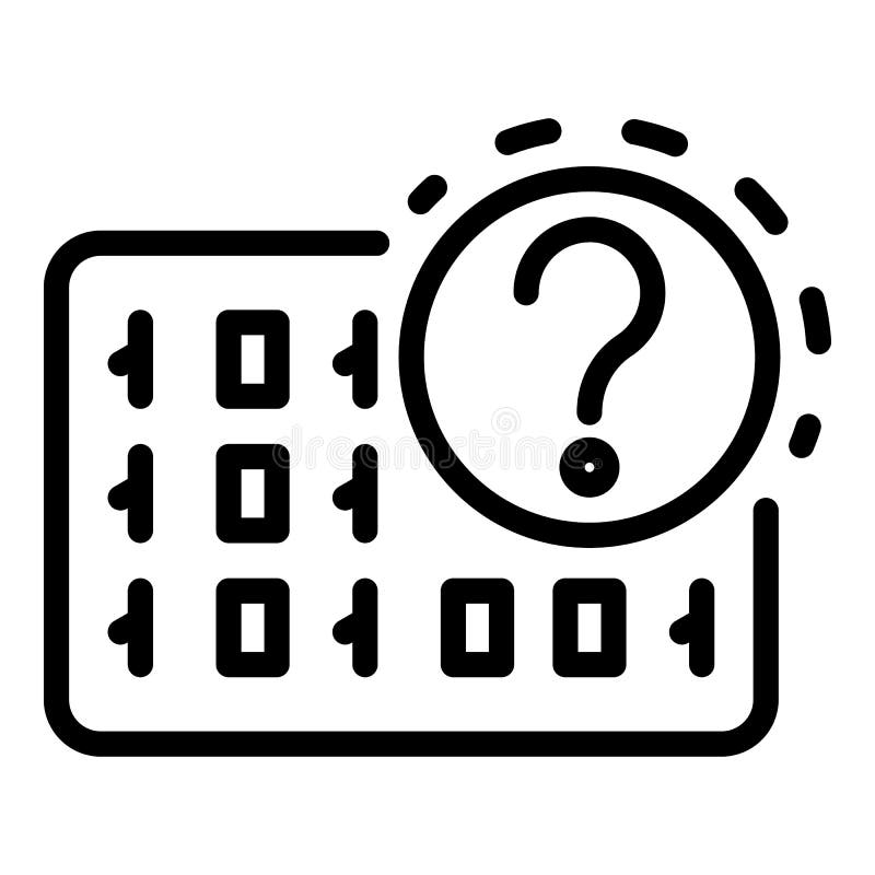 Cipher Security Icon, Outline Style Stock Vector - Illustration of ...