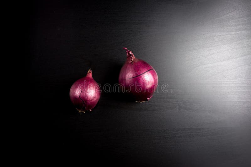 Cipolla Rossa Fresca Sopra Il Nero Immagine Stock - Immagine di spazio ...