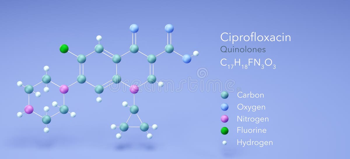 Ciprofloxacin Molecule Stock Illustrations – 37 Ciprofloxacin Molecule ...