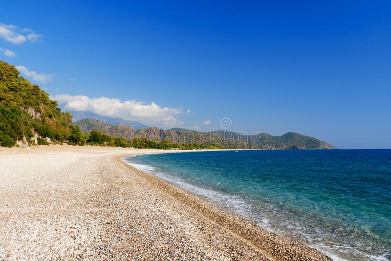 Cirali beach. Turkey stock image. Image of holiday, seascape - 93111601