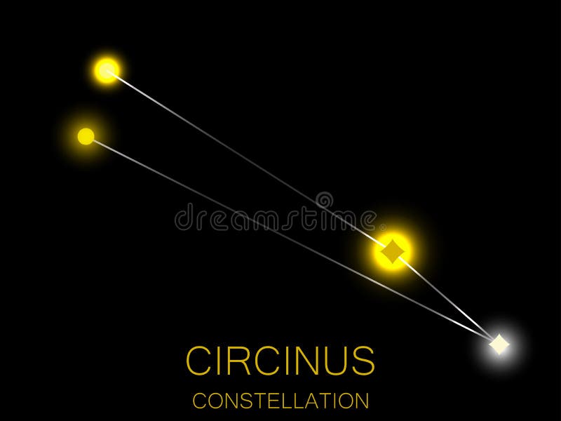 Circinus Constellation. Starry Night Sky. Zodiac Sign. Cluster of Stars ...