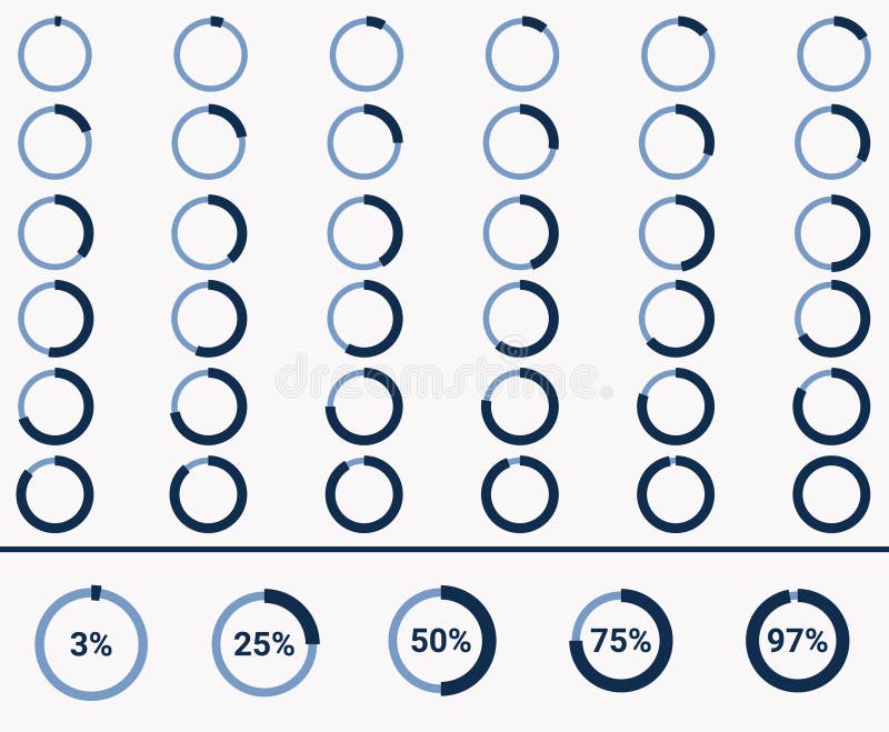 Infographic Set of Percentage Loading Circle Stock Vector ...