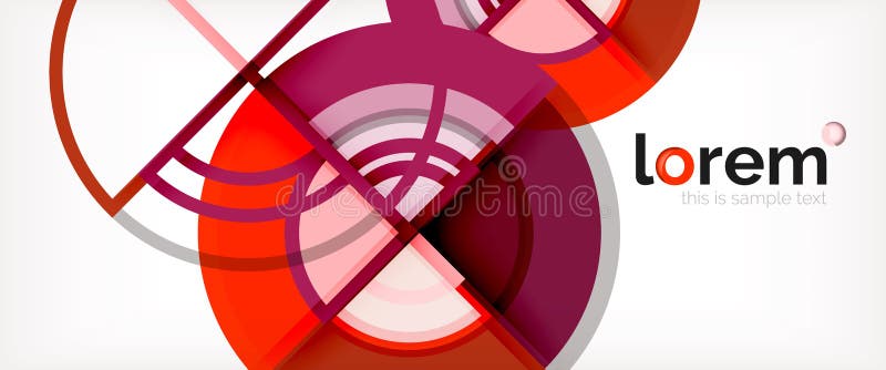 Circle Abstract Background, Bright Colorful Round Geometric Shapes ...