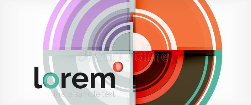 Circle Abstract Background, Geometric Modern Design Template Stock ...