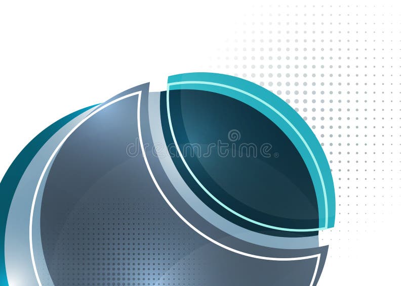 Circle Abstract Background, Geometric Round Modern Design Template ...