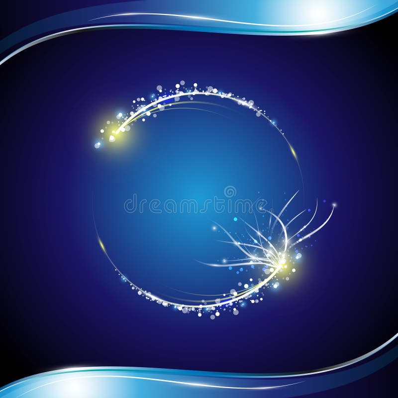 Circle Abstract and Blue Shiny Frame Background Stock Vector ...