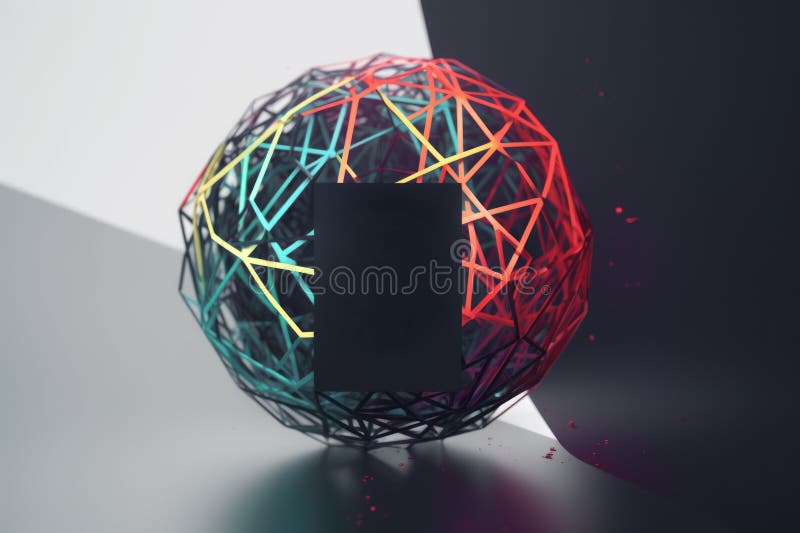 Circle Abstract Logo with Colorful Lines Generative Ai Stock ...