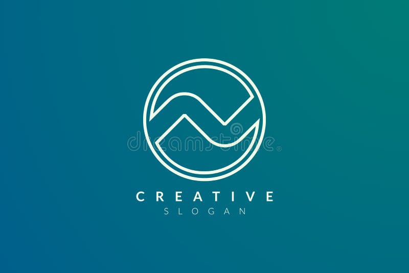 Circle with an Abstract Pattern Forms the Letter N. Stock Vector ...