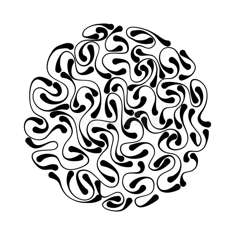 Circle with Abstract Stoke Lines. Vector Illustration Stock Vector ...