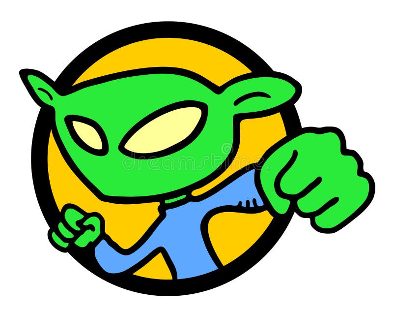 Circle alien stock vector. Illustration of green, button - 31615493