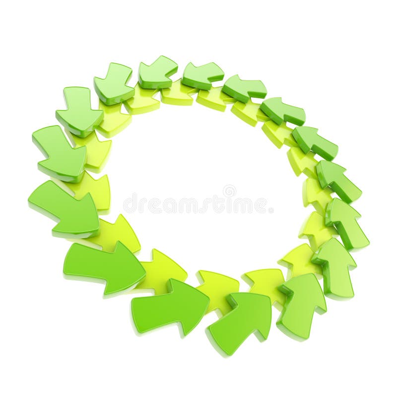 Circle Aligned Attention Arrows Isolated Stock Illustration ...