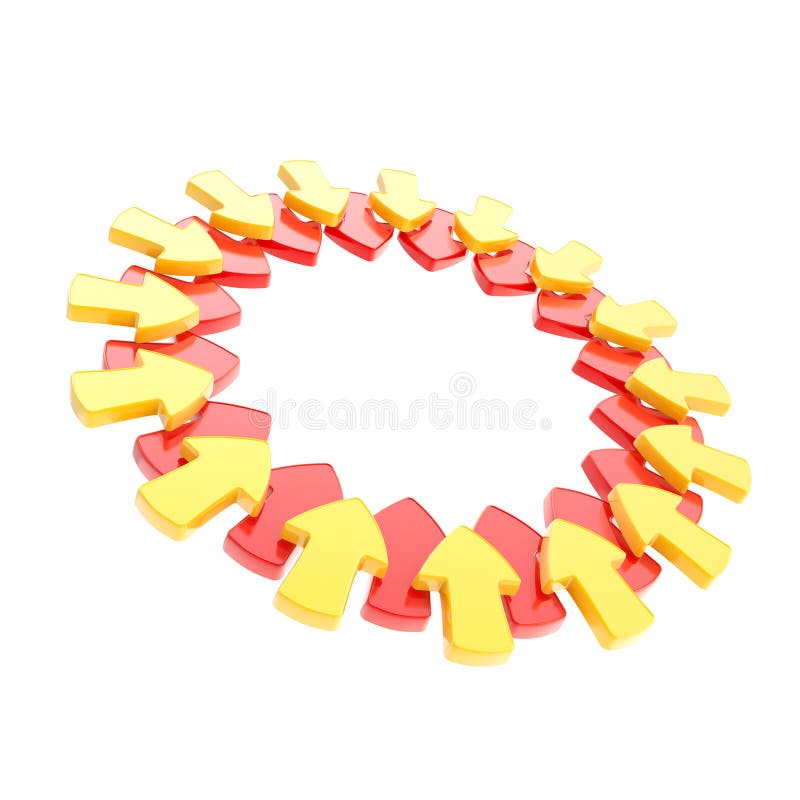 Circle Aligned Attention Arrows Isolated Stock Illustration ...