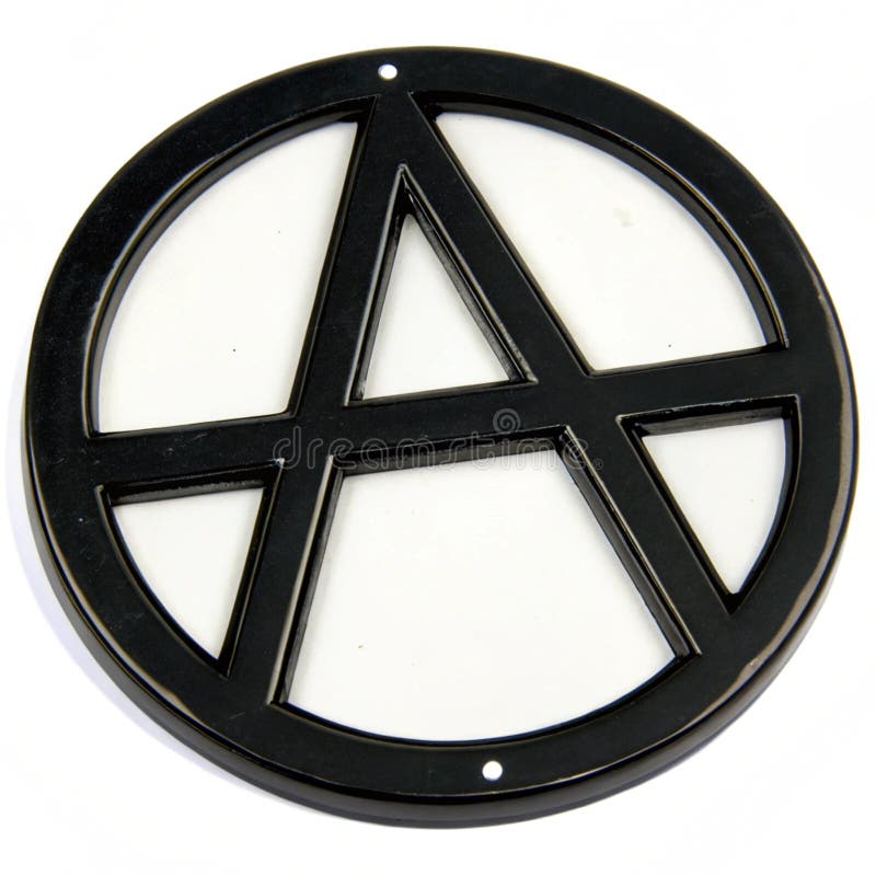 Circle a Anarchy Symbol Isolated on White Background Stock Illustration ...