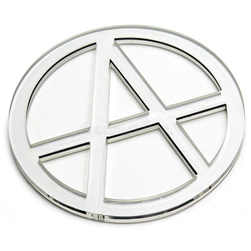 Circle a Anarchy Symbol Isolated on White Background Stock Illustration ...
